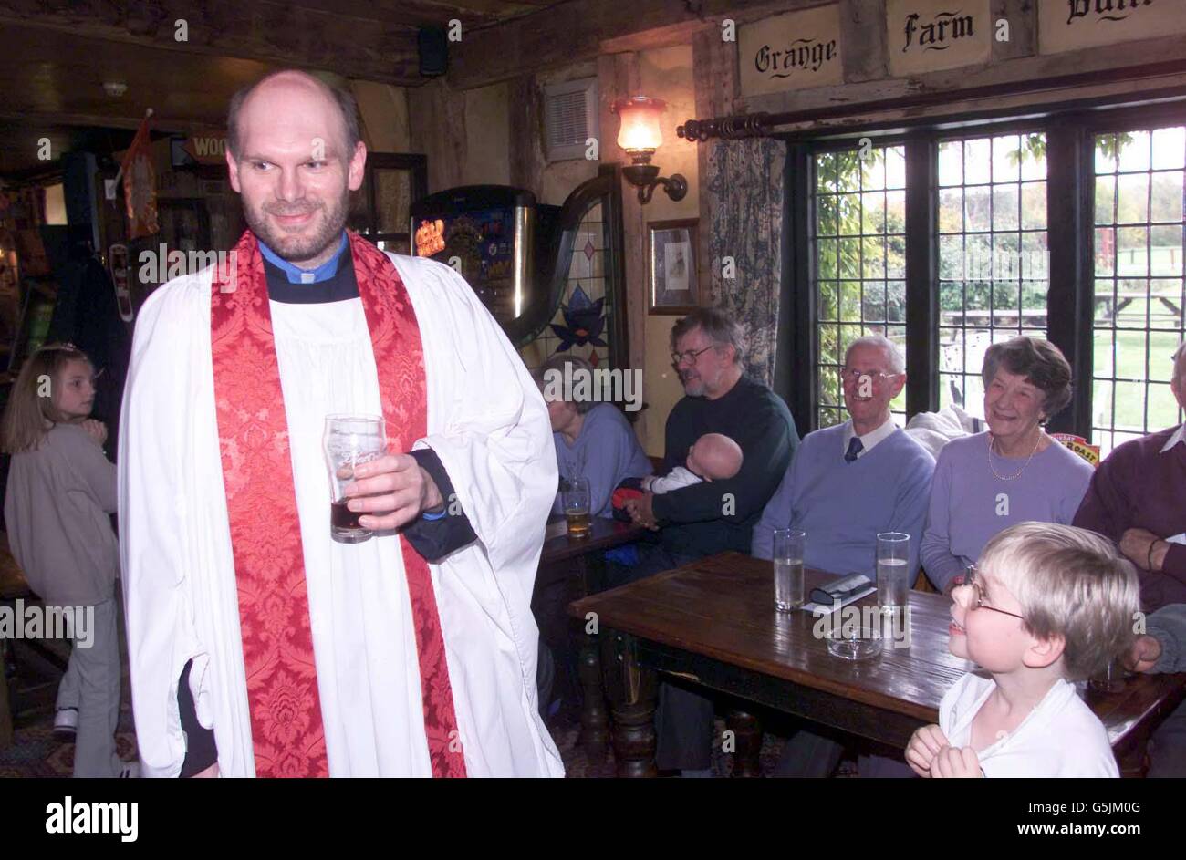 Morning Service Down At The Pub Stock Photo - Alamy