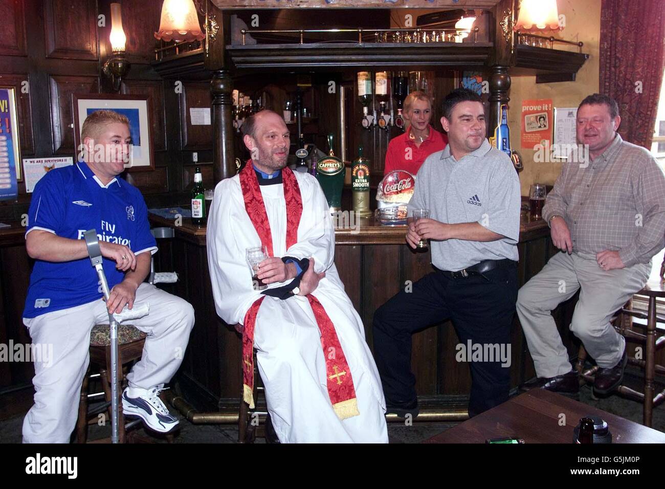 Morning Service Down At The Pub Stock Photo - Alamy