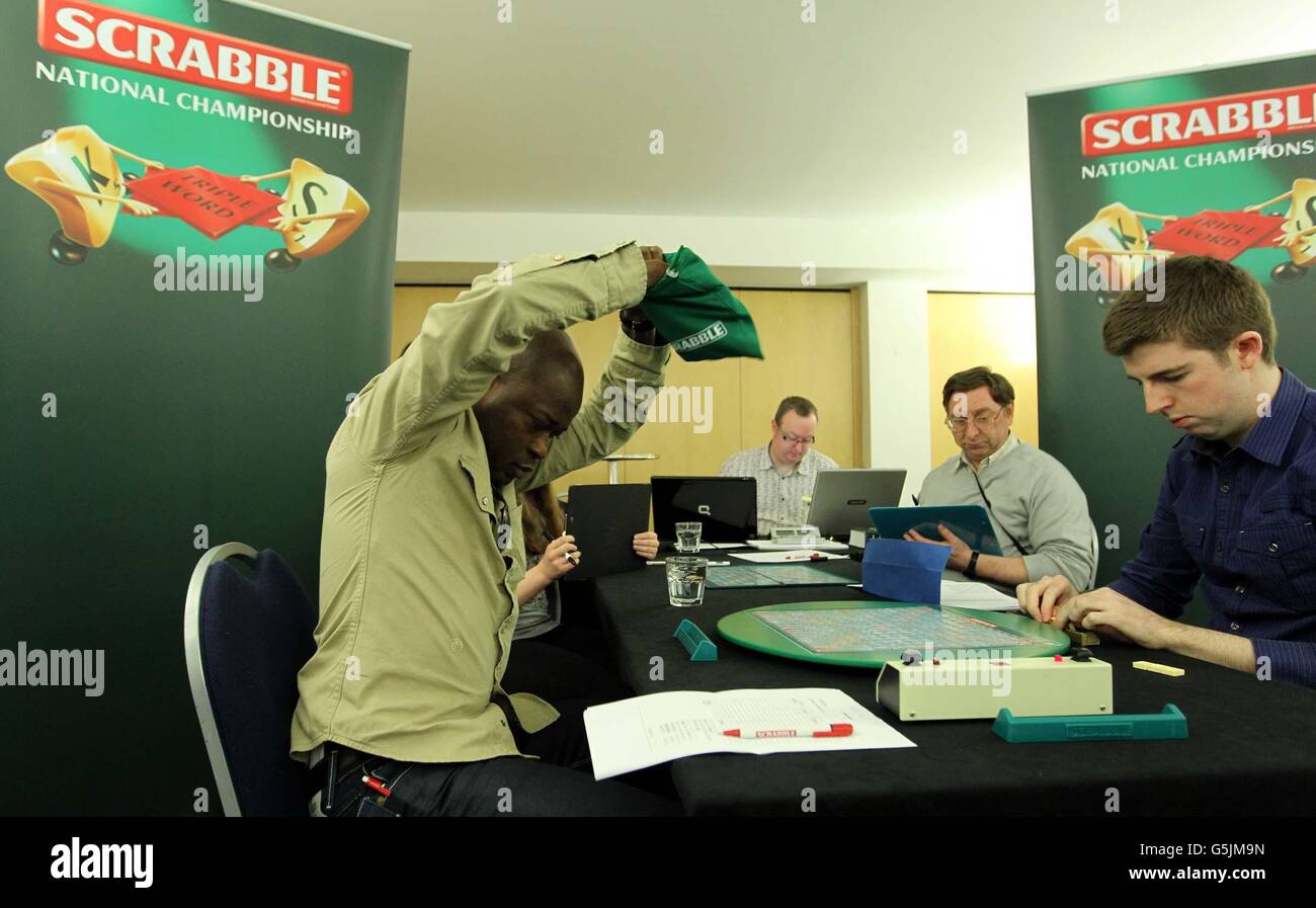 National Scrabble Championship final Stock Photo - Alamy