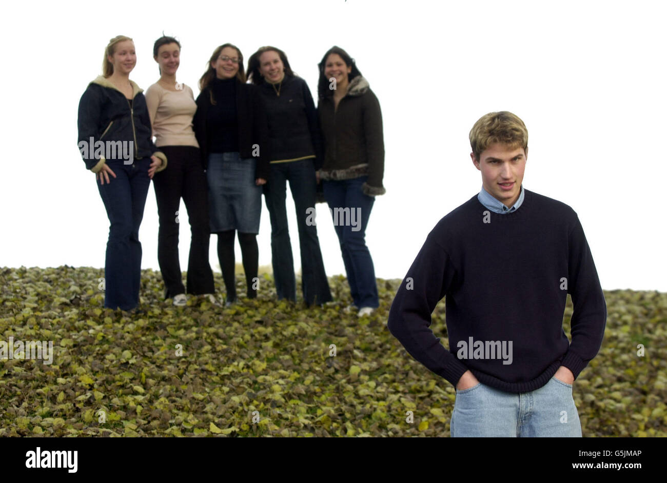 Prince William lookalike Matthew Turpin, 17, with school friends from ...