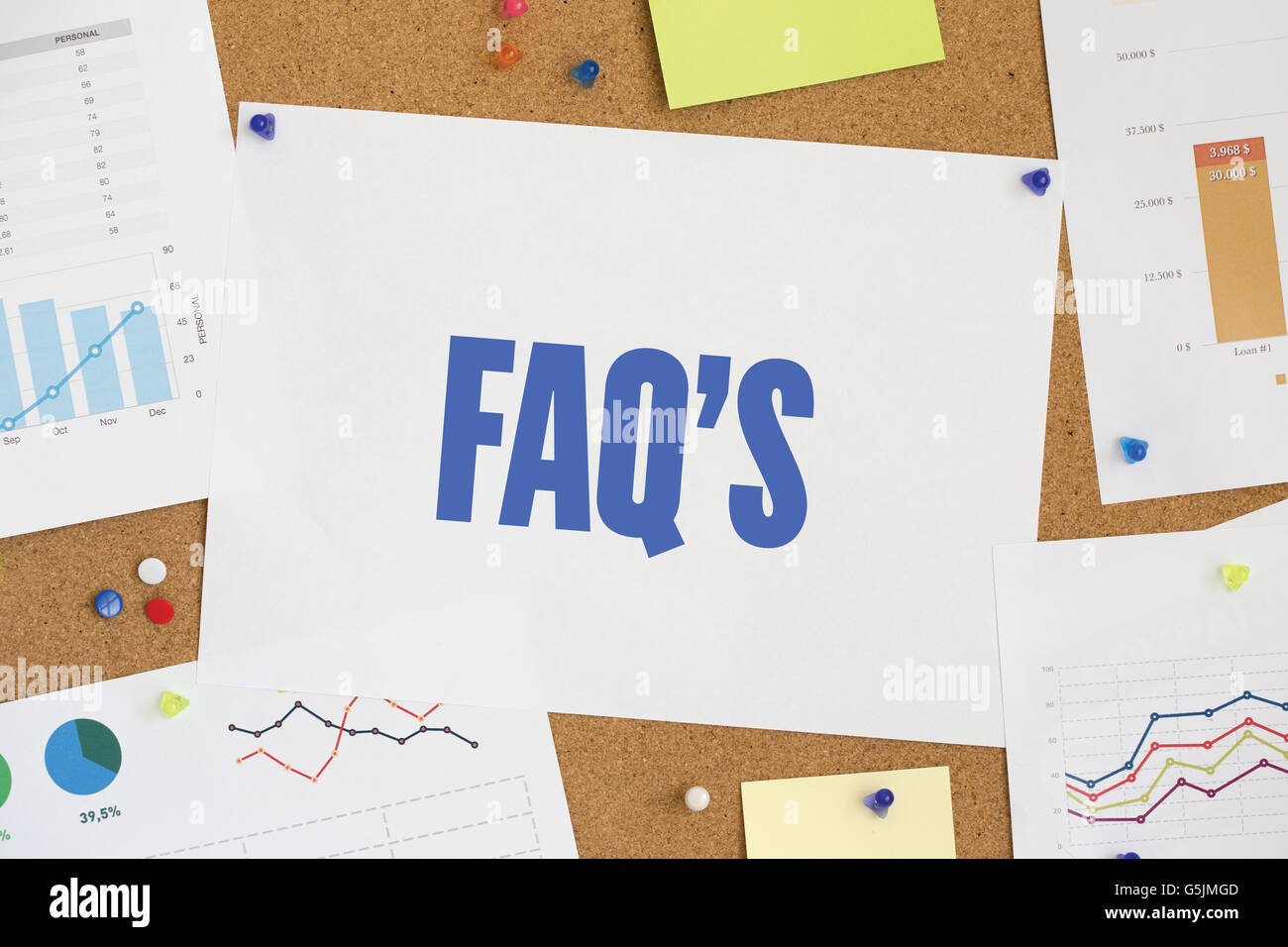 CHART BUSINESS GRAPH RESULT COMPANY FAQ'S CONCEPT Stock Photo - Alamy
