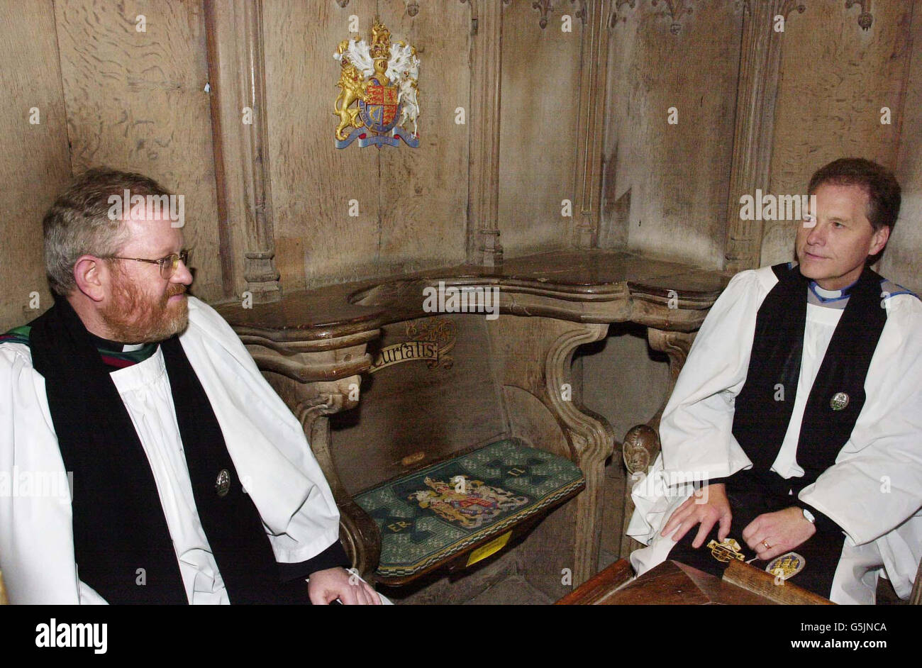 Canon Patrick Thomas (left) and Canon Stuart Bell sit either side of ...