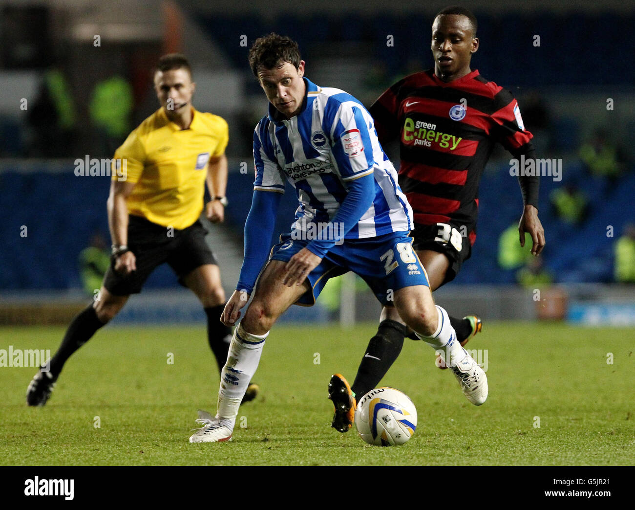 Brighton's Wayne Bridge in action during the npower Championship match ...