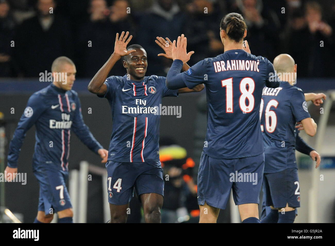 Paris Saint-Germain's Blaise Matuidi celebrates his goal Stock Photo ...