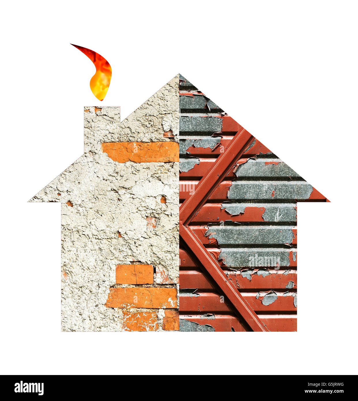 Brick and metal Cut Out Stock Images & Pictures - Alamy