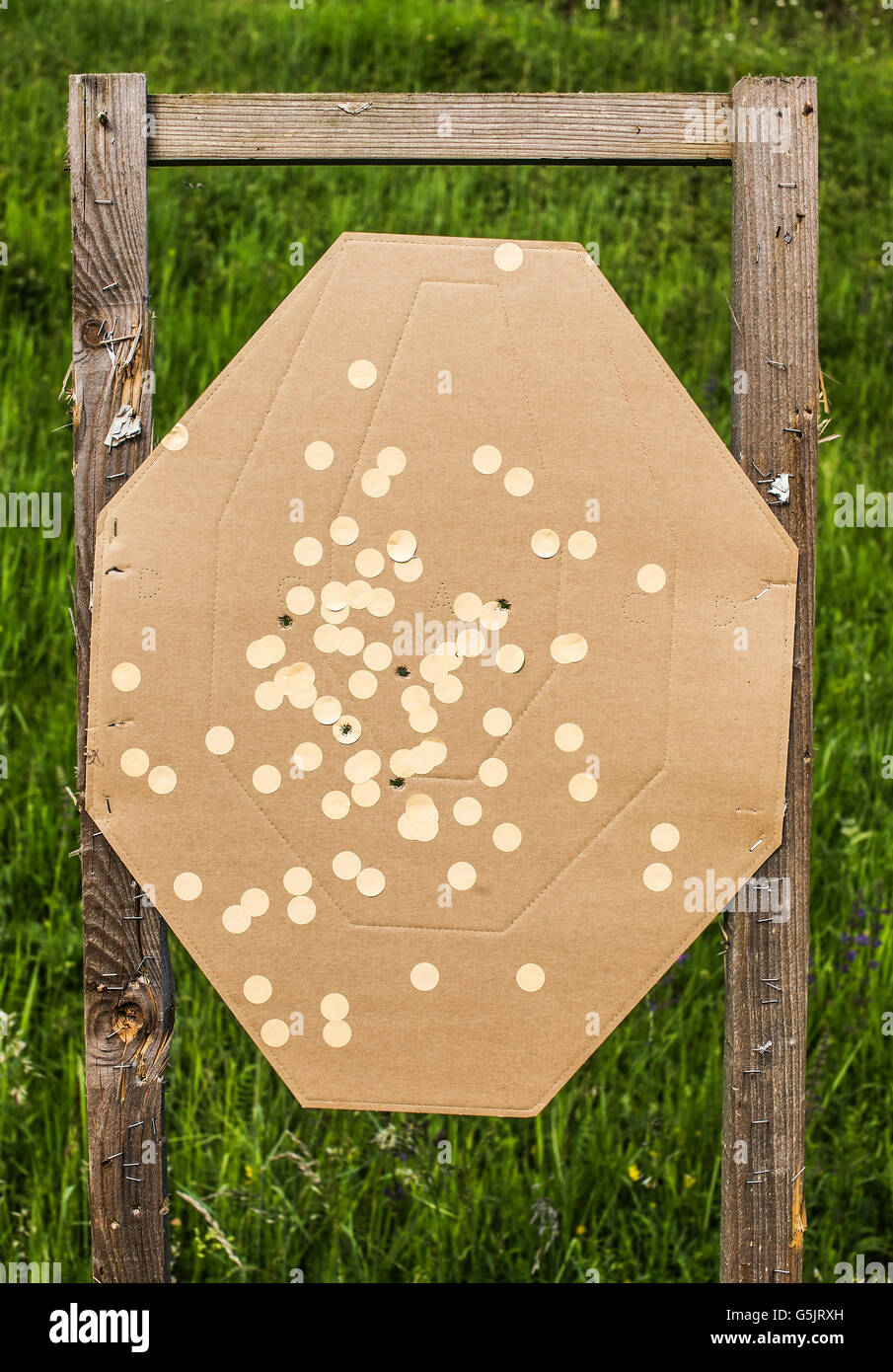 Cardboard target many bullet holes hi-res stock photography and images ...