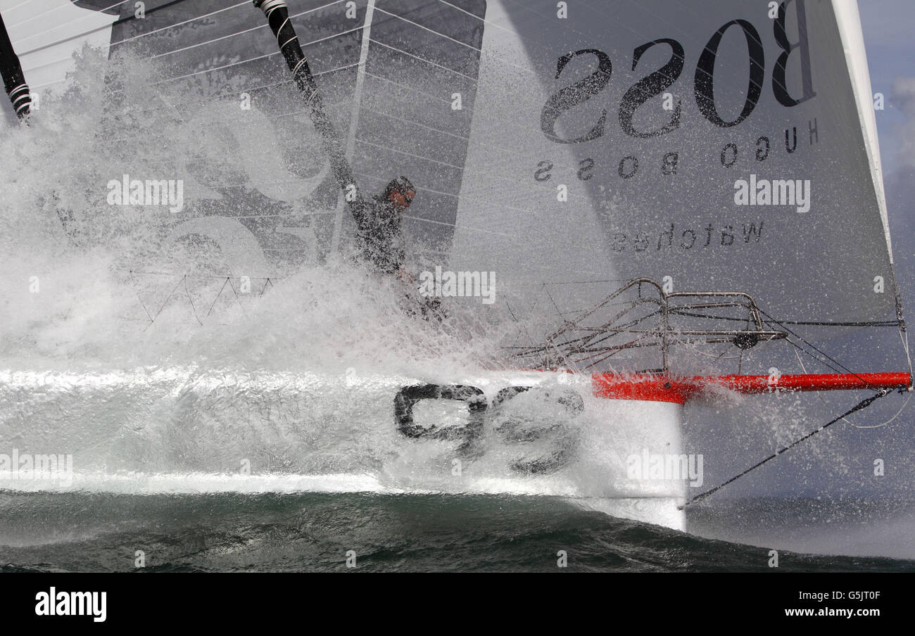 PREVIOUSLY UNRELEASED IMAGE Round the world yachtsman Alex Thomson ...