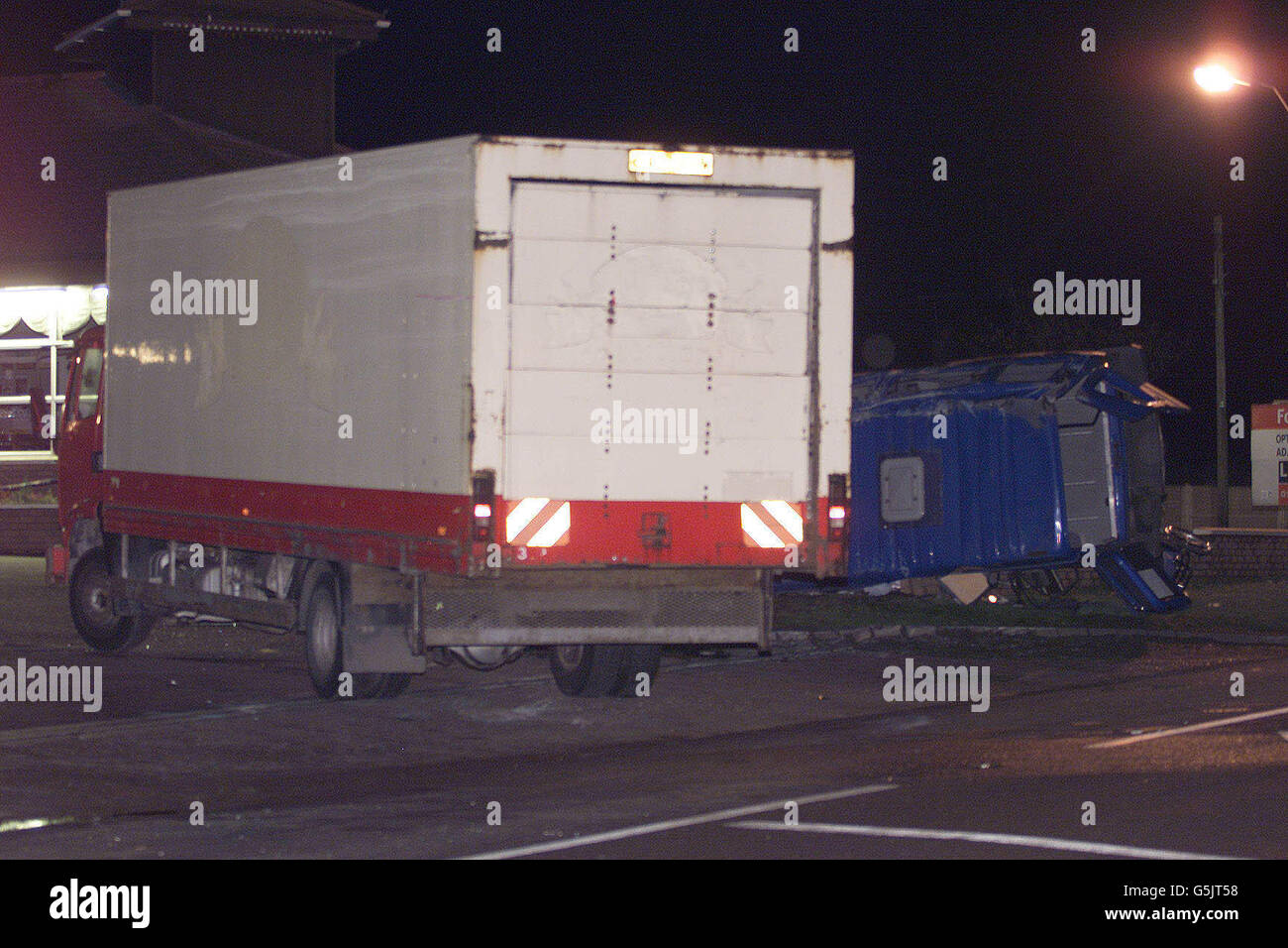 The lorry in collision minibus van carrying disabled adults hi-res ...
