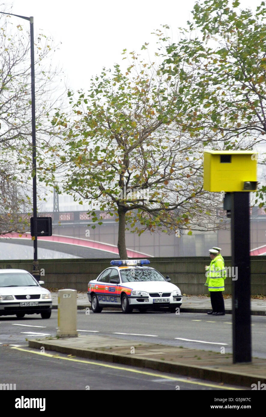 New look highly visible speed camera on Millbank London, which will ...