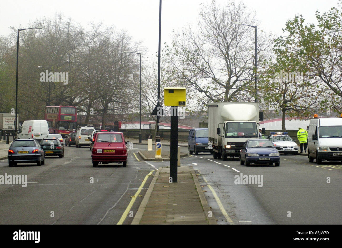 New look highly visible speed camera on Millbank London, which will ...