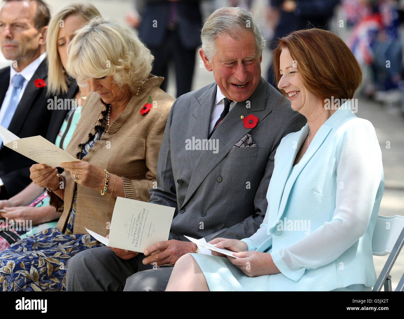 The Prime Minister of Australia Julia Gillard (right) who met the ...