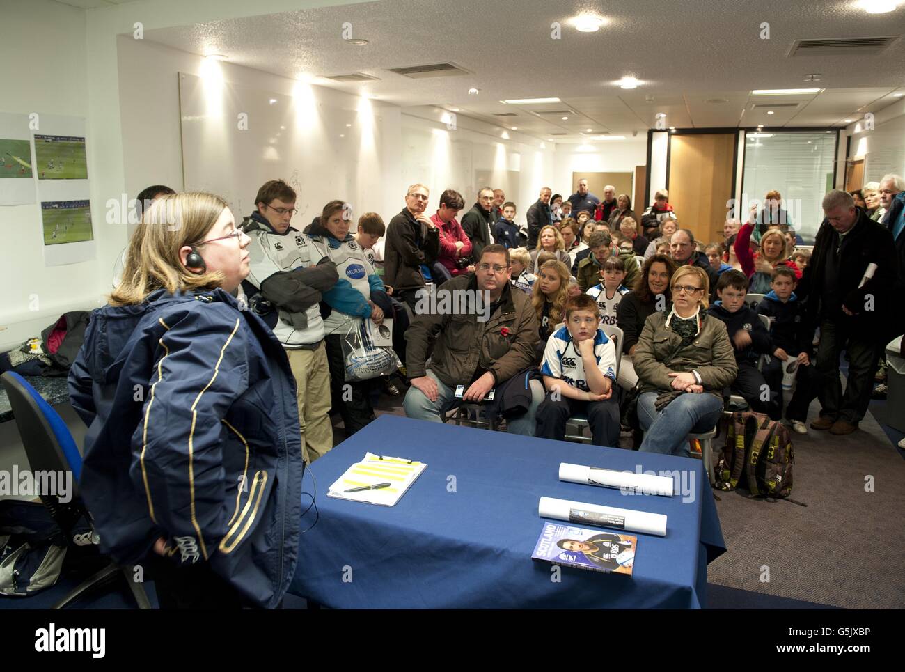 Mascots prepare emc test murrayfield hi-res stock photography and ...