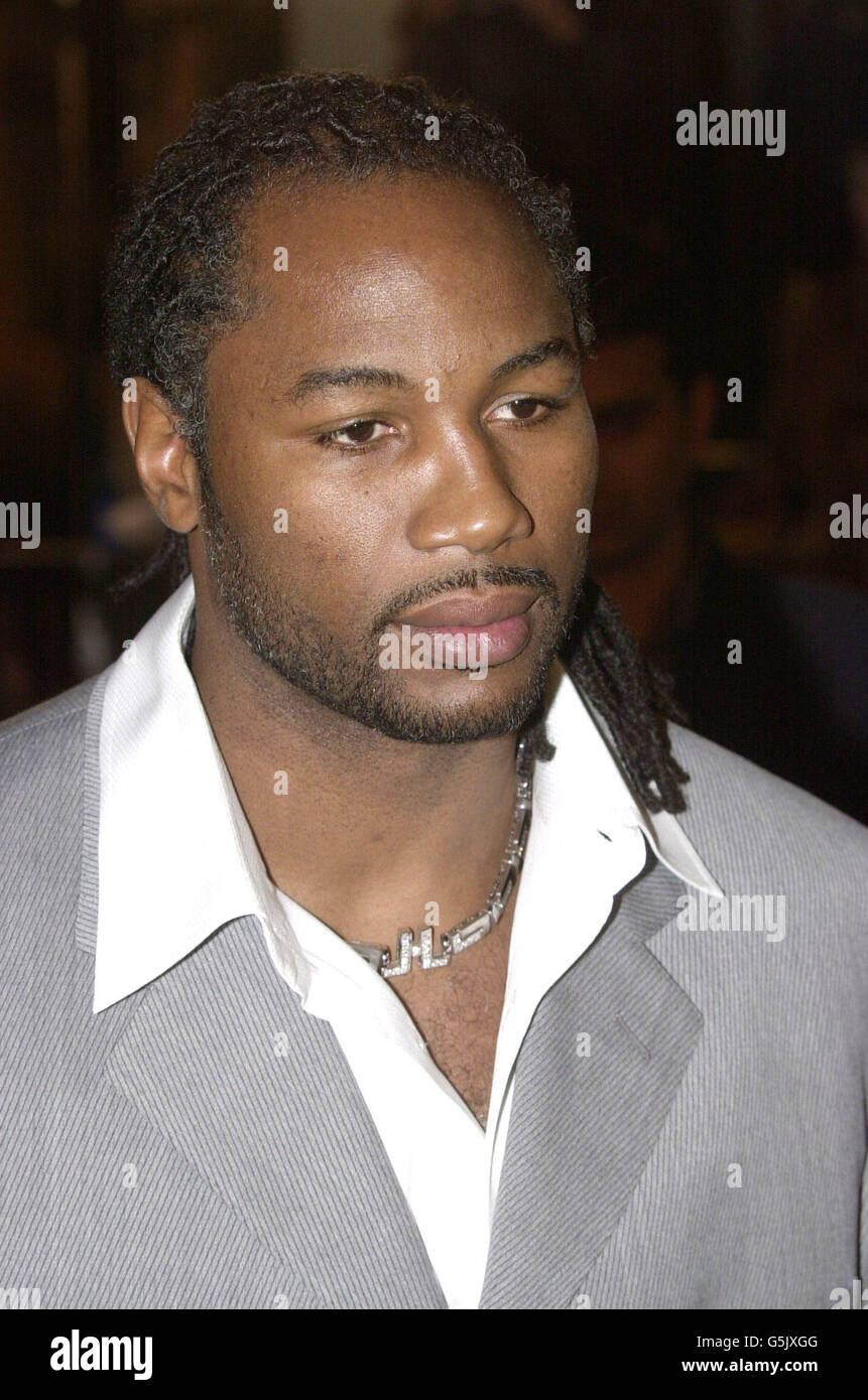Boxer Lennox Lewis who plays a boxer in Ocean's Eleven arrives to the ...