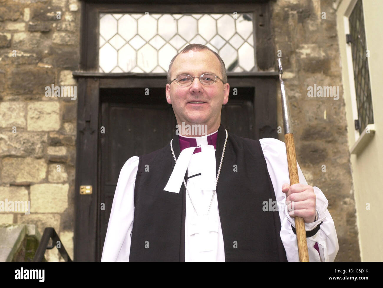 The newly appointed Bishop of Shrewsbury, Alan Smith, poses outside ...
