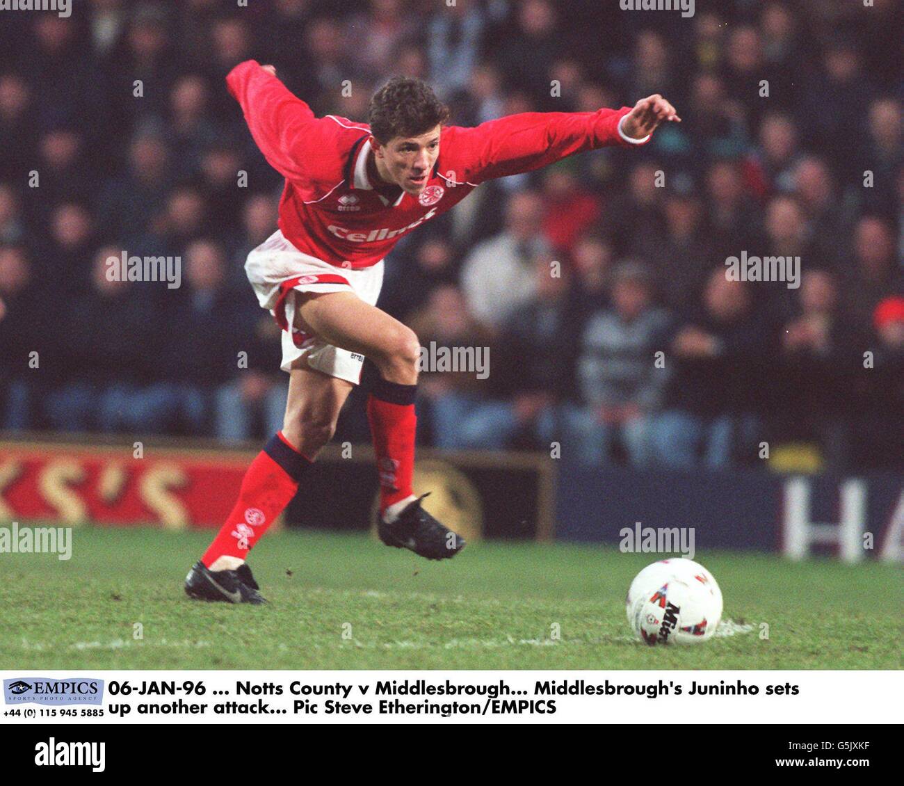 Middlesbroughs juninho sets up another attack hi-res stock photography ...