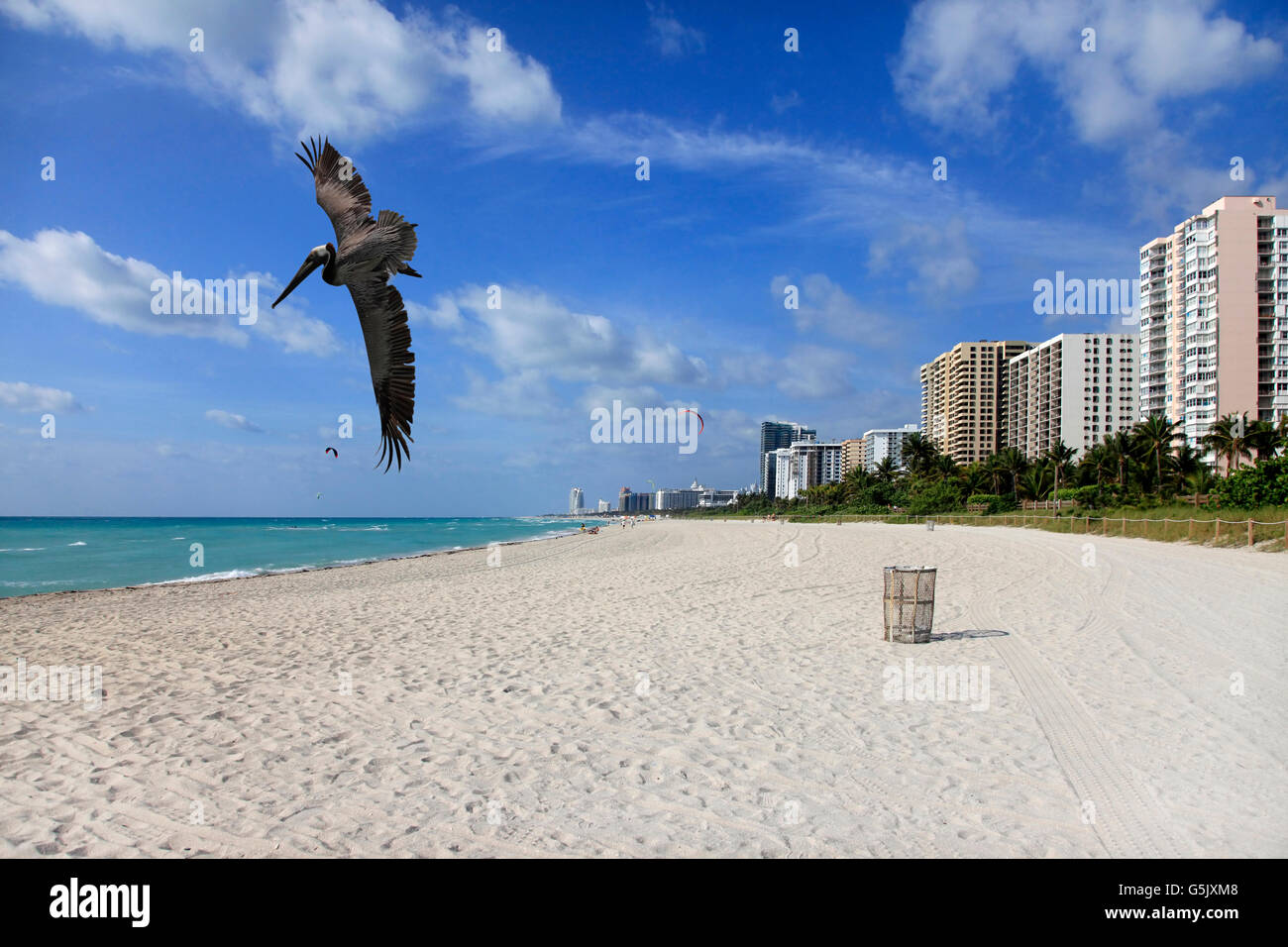 Miami, Florida - May 14, 2013: View of the South Beach shoreline 14 May ...