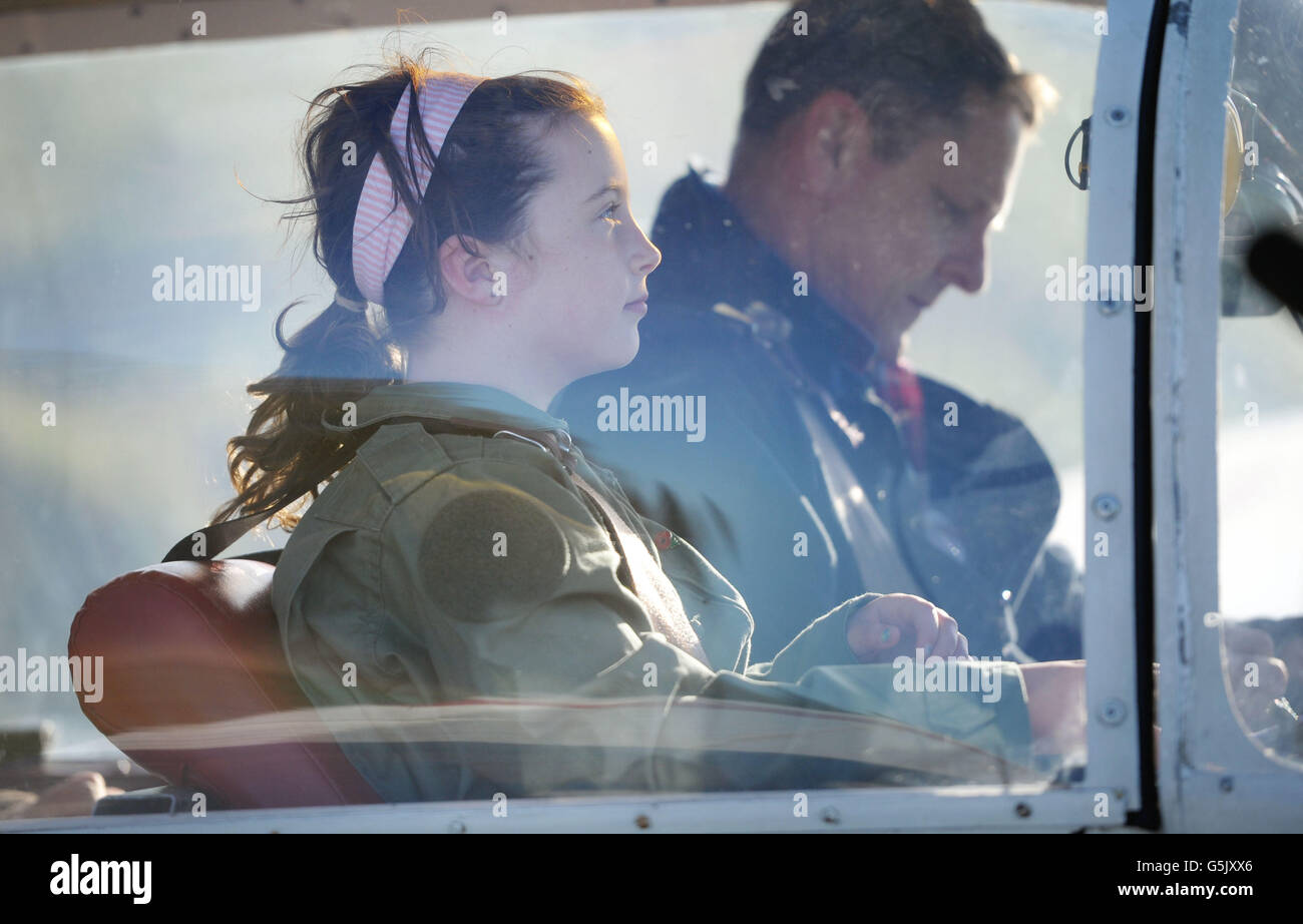 Nine-year-old Ellie Carter after conducting experiments in aeronautics ...