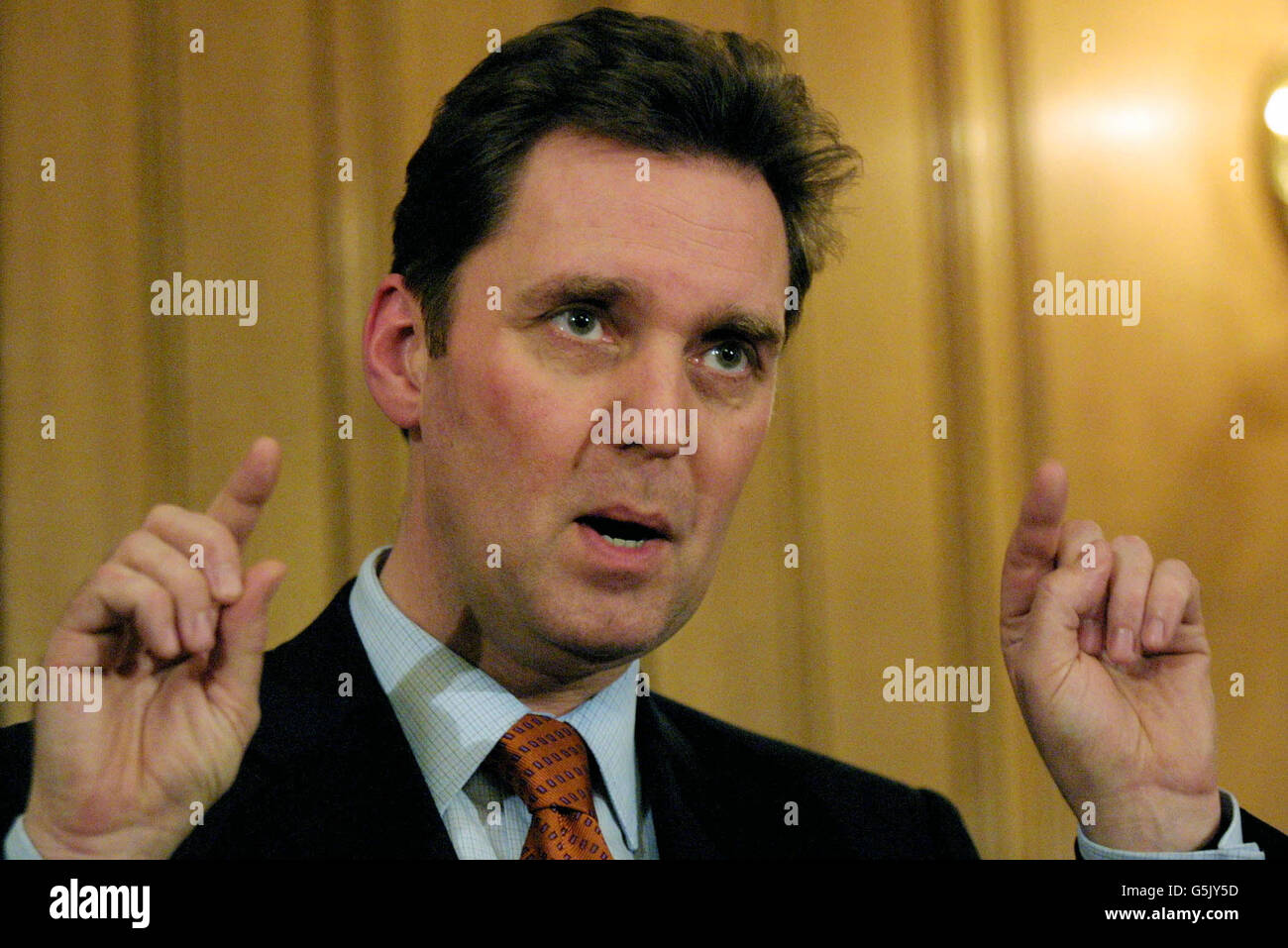 NHS Press Conference Milburn Stock Photo - Alamy