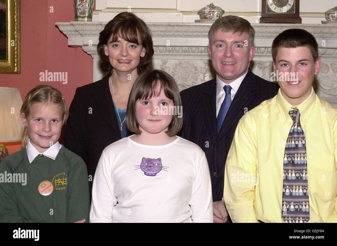 Prime ministers wife cherie blair next to mark prisk hi-res stock ...