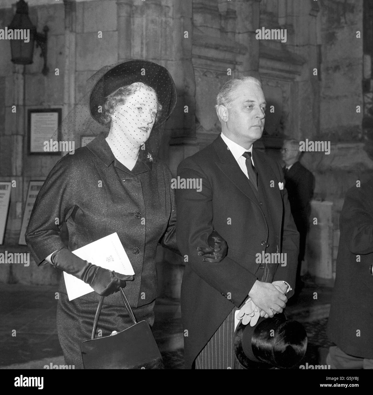 Valerie Eliot, widow of TS Eliot, and her brother Bruce Fletcher, leave ...