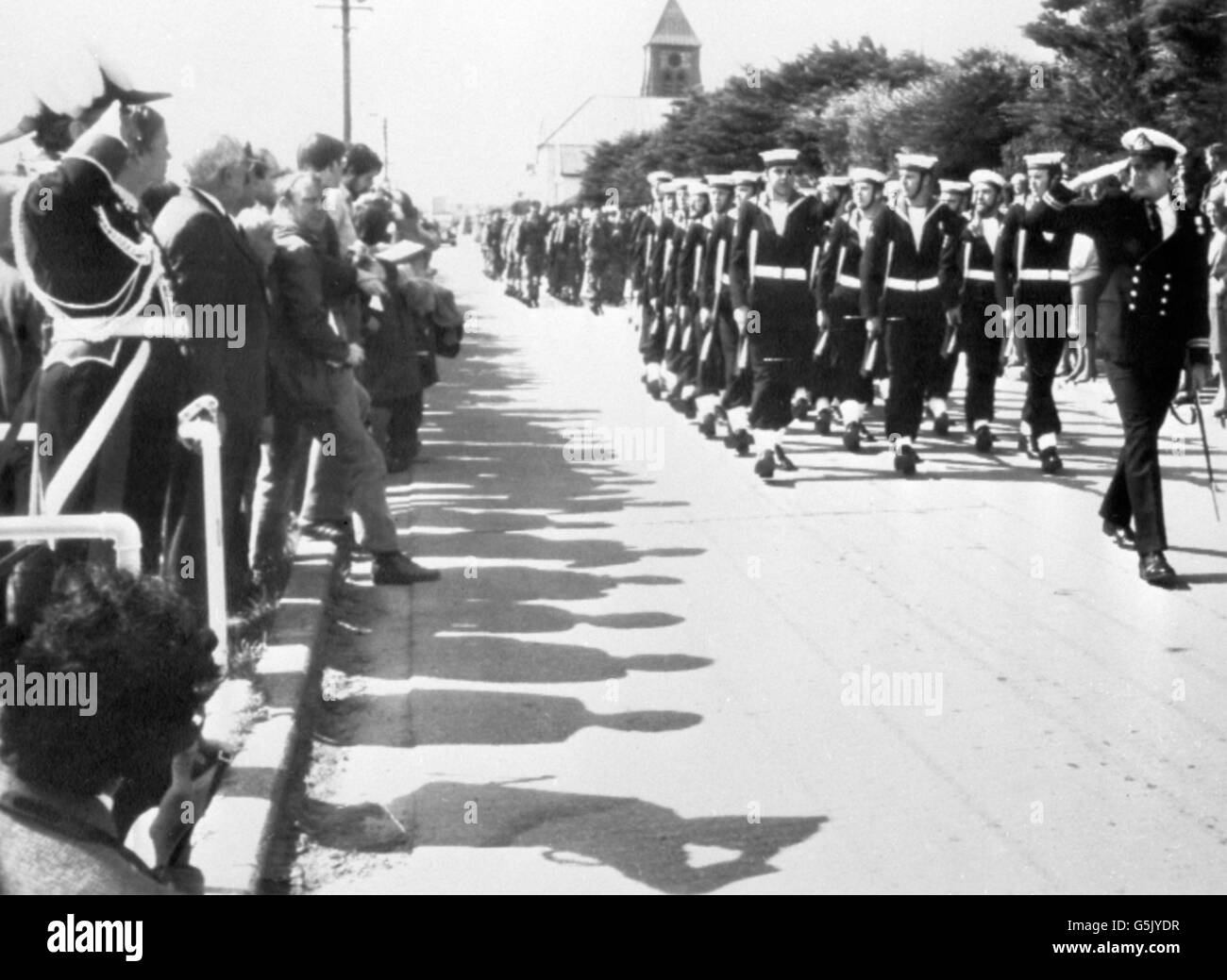 Civil commissioner sir rex hunt Black and White Stock Photos & Images ...