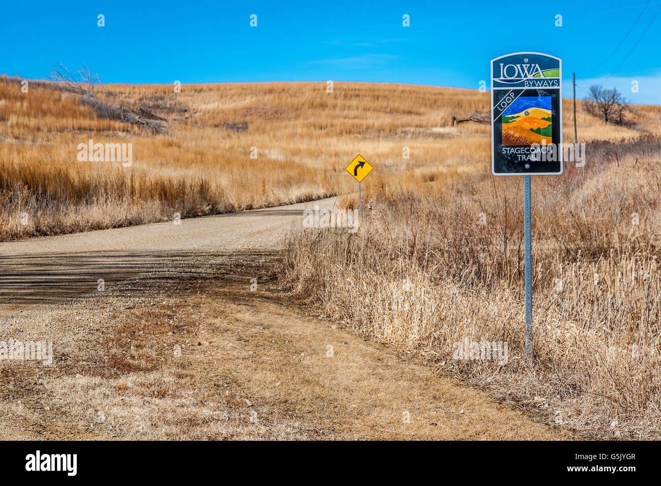 Sign for the Stagecoach Trail loop of the Loess Hills National Scenic ...