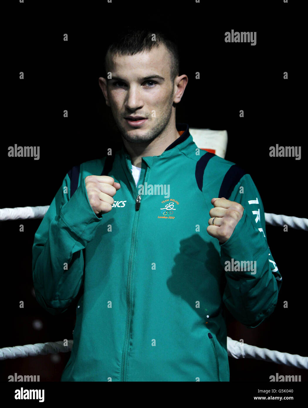 Irish Boxer John Joe Nevin poses during a photcall at The National ...