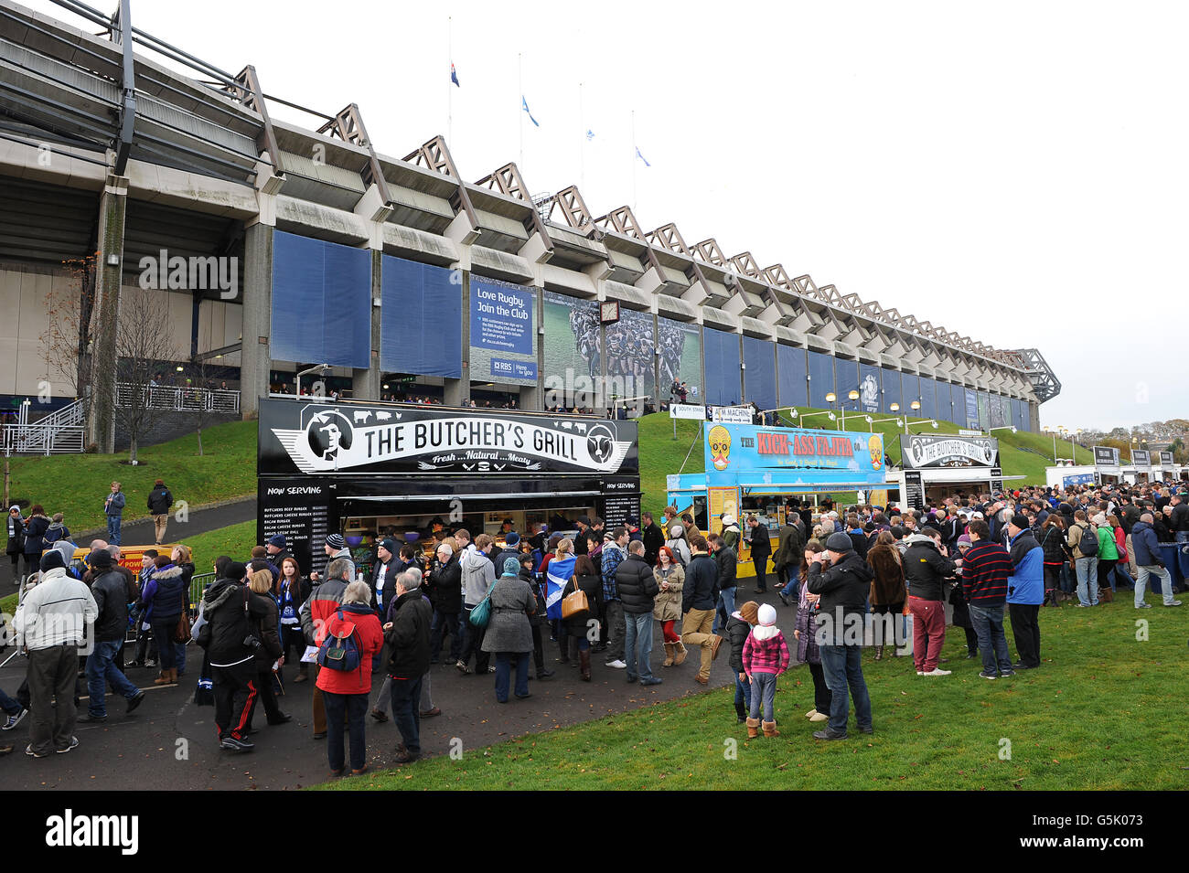 Rugby Union - EMC Test - Scotland v New Zealand - Murrayfield. Fans ...