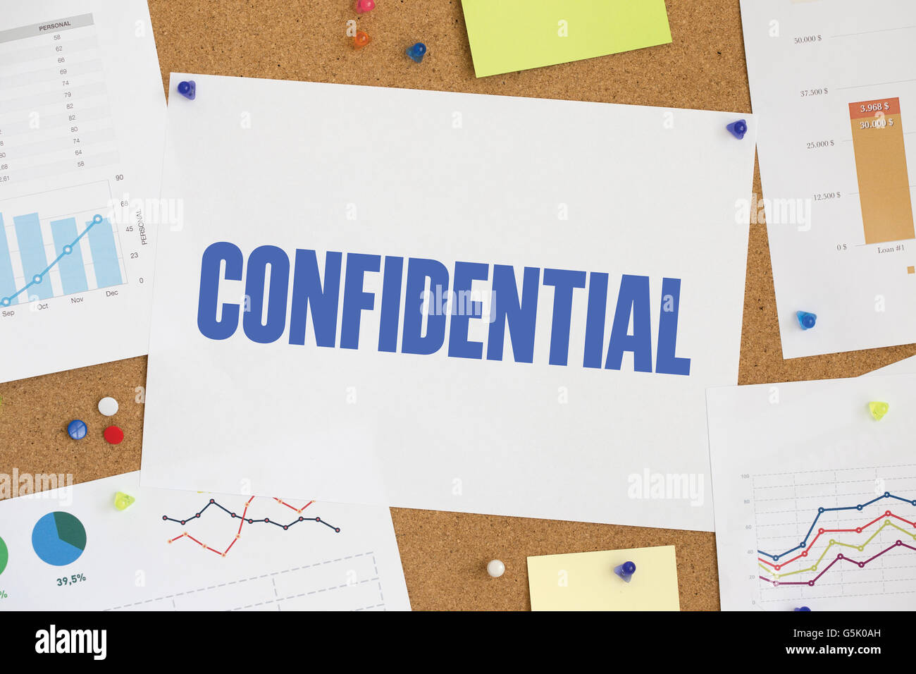 CHART BUSINESS GRAPH RESULT COMPANY CONFIDENTIAL CONCEPT Stock Photo ...