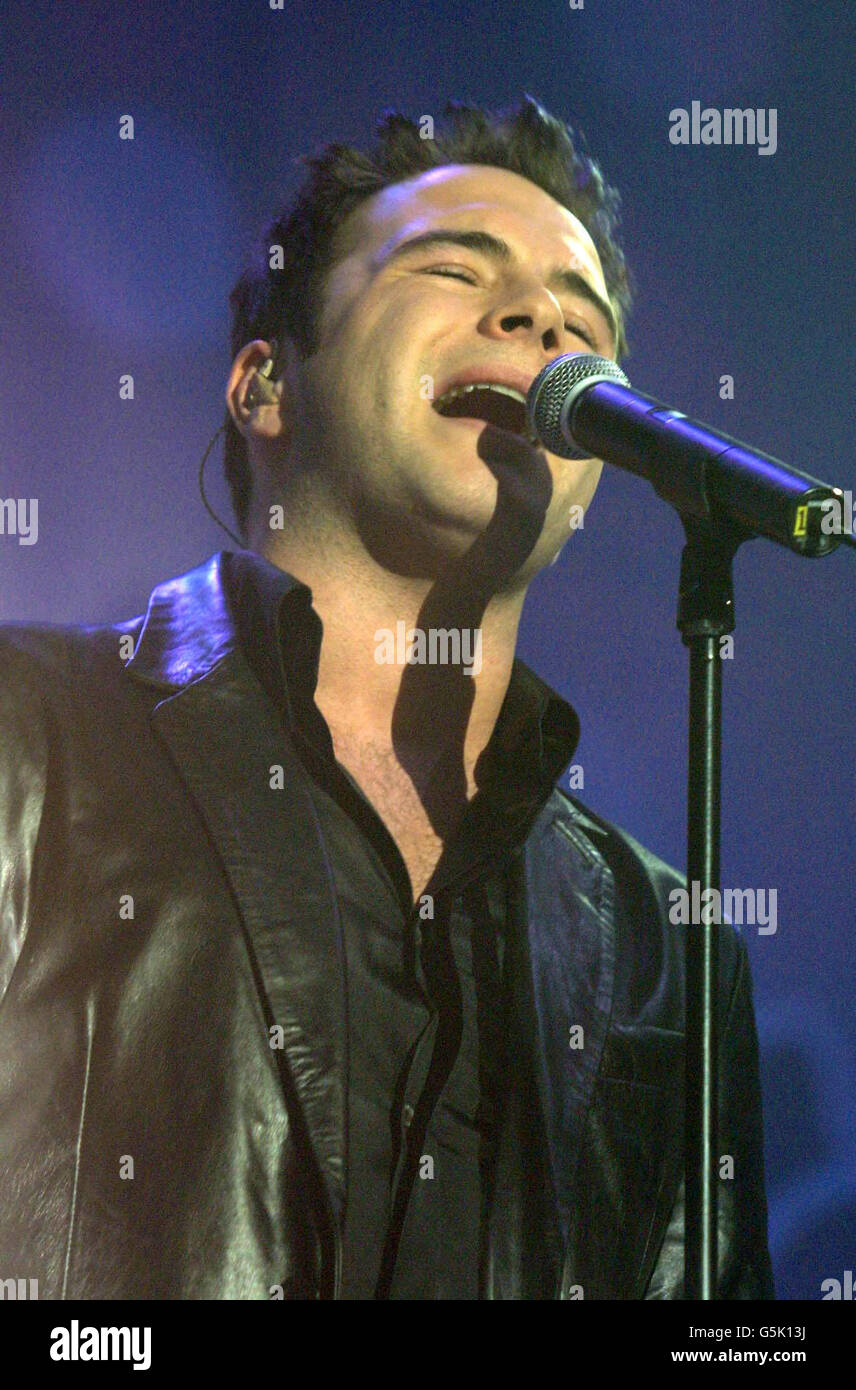 Shane Filan of Westlife performs at Earls Court in London for the ...