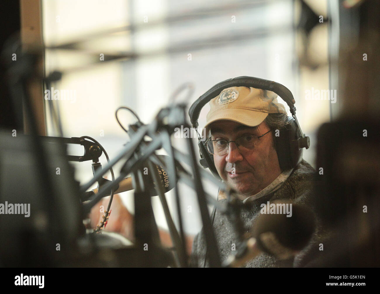 Danny Baker on the Christian O'Connell Breakfast Show Stock Photo - Alamy