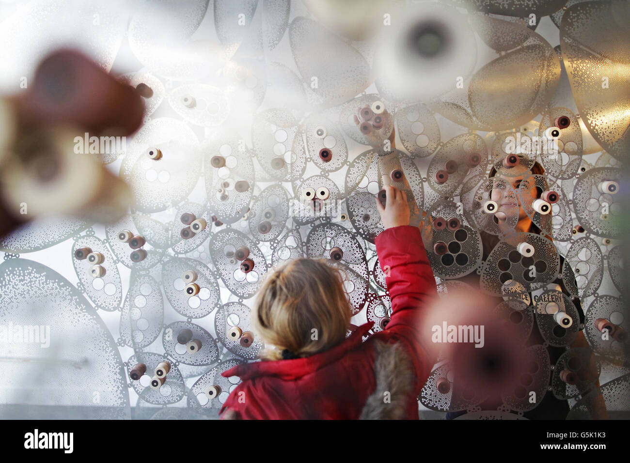 11 year olds Lisa Marie Kelly (right) and Stella Clough playing ...