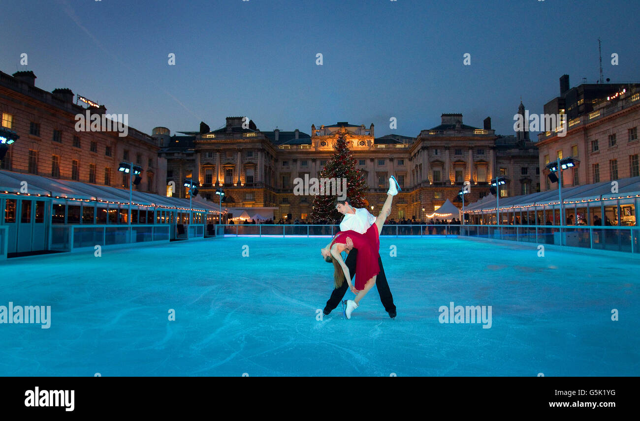 Somerset House Ice Rink Stock Photo - Alamy