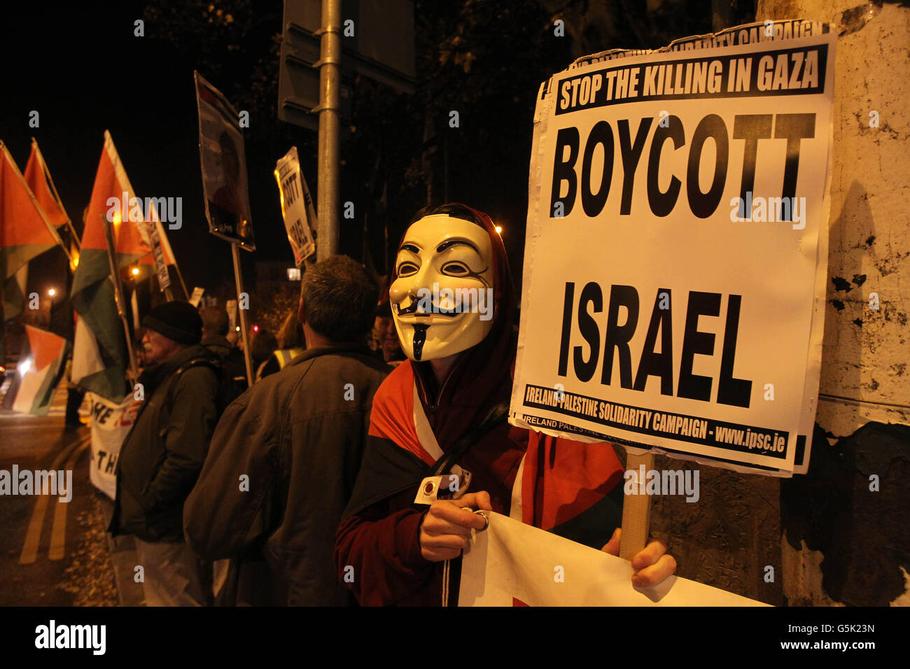 Ireland-Palestine Solidarity protestors drawing attention to the ...