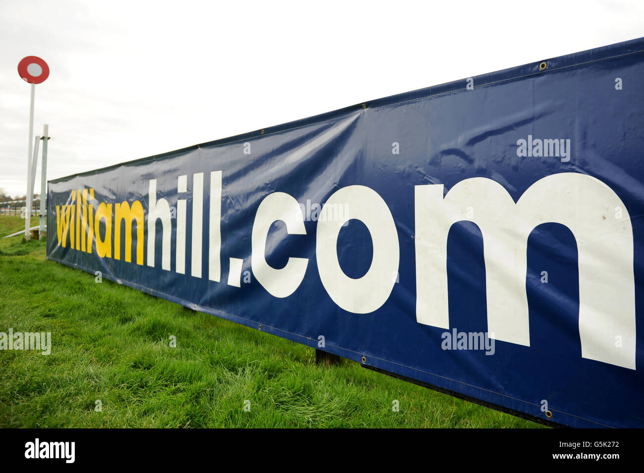 Horseracing races sign signage advertising branding general view gv ...