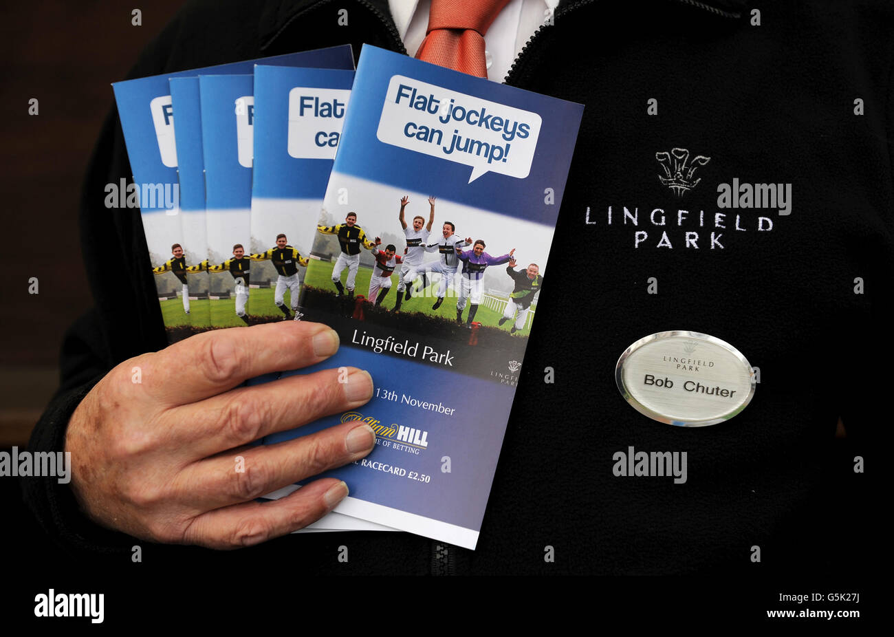William hill race cards for sale at lingfield park hi-res stock ...