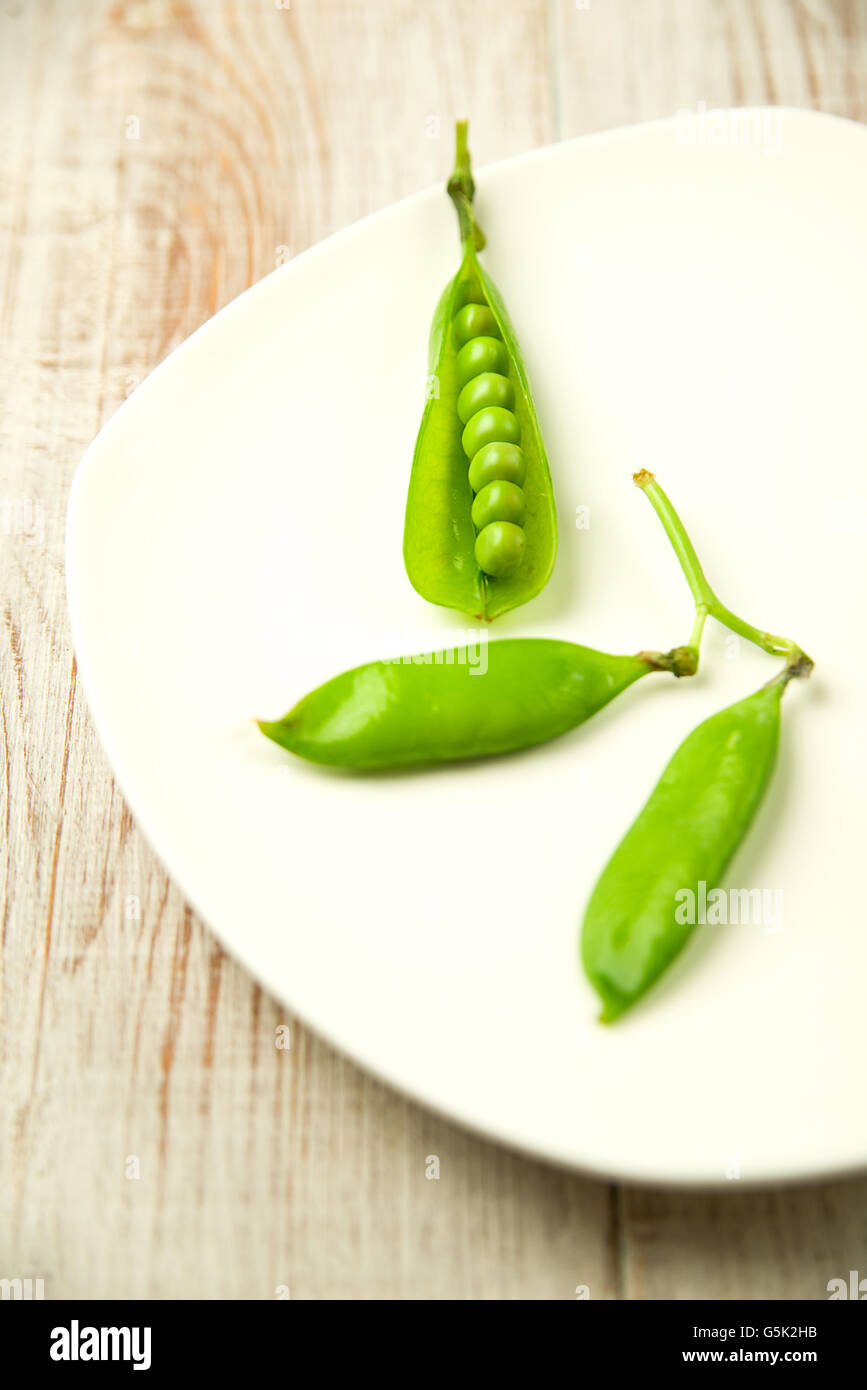 Green pods on white hi-res stock photography and images - Alamy