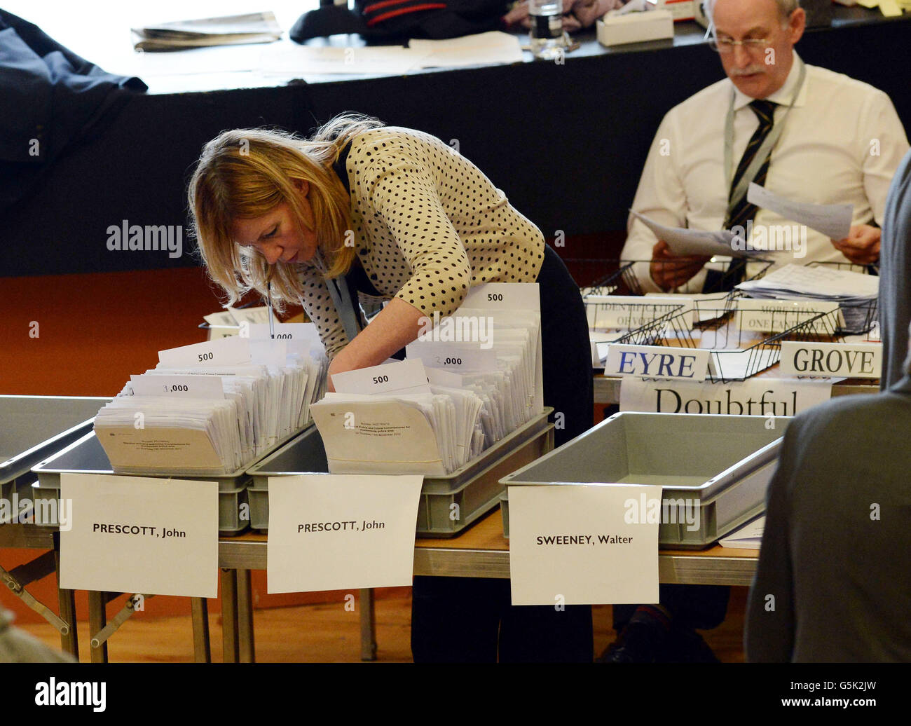The vote count for the Police and Crime Commissioner in the Humberside ...