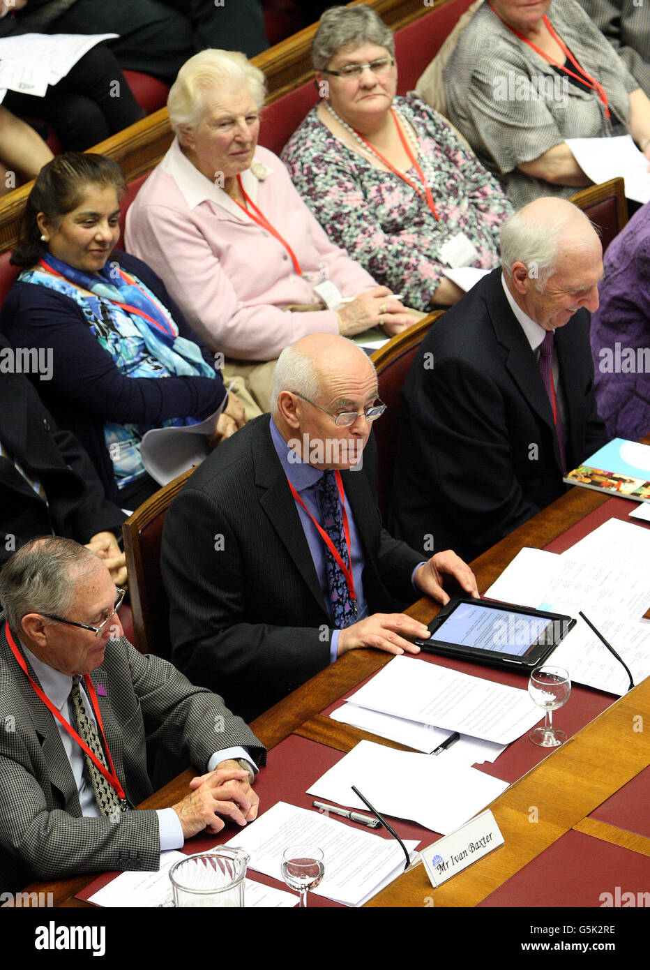 A view of the Senate chamber in Parliament buildings Stormont, where ...