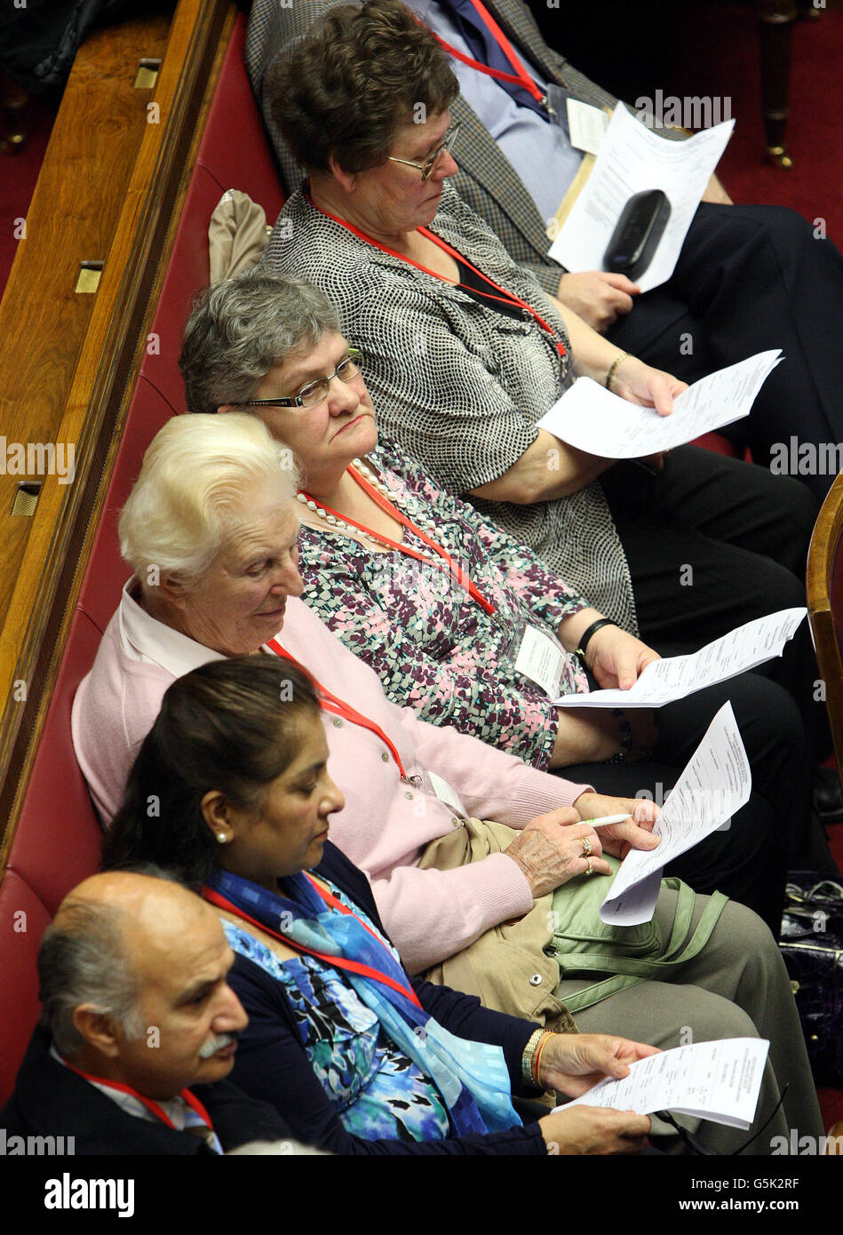 A view of the Senate chamber in Parliament buildings Stormont, where ...