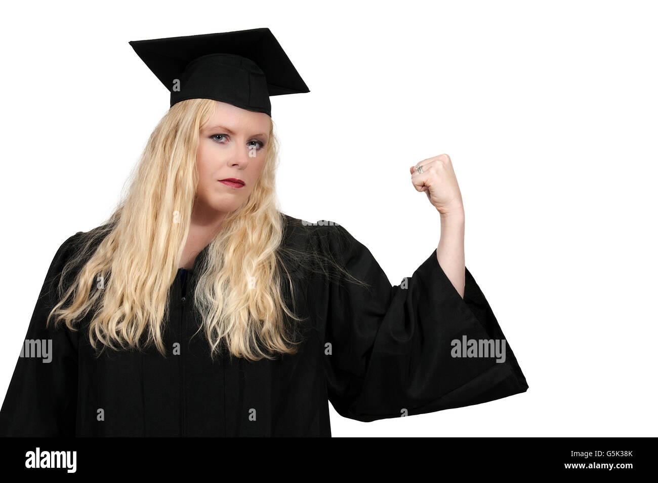 Young woman in her graduation robes Stock Photo - Alamy