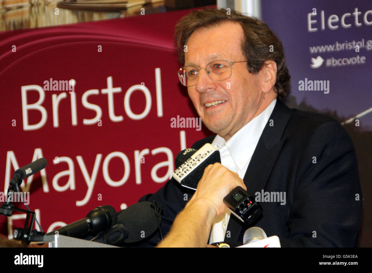 Independent George Ferguson, addresses his supporters after winning the ...