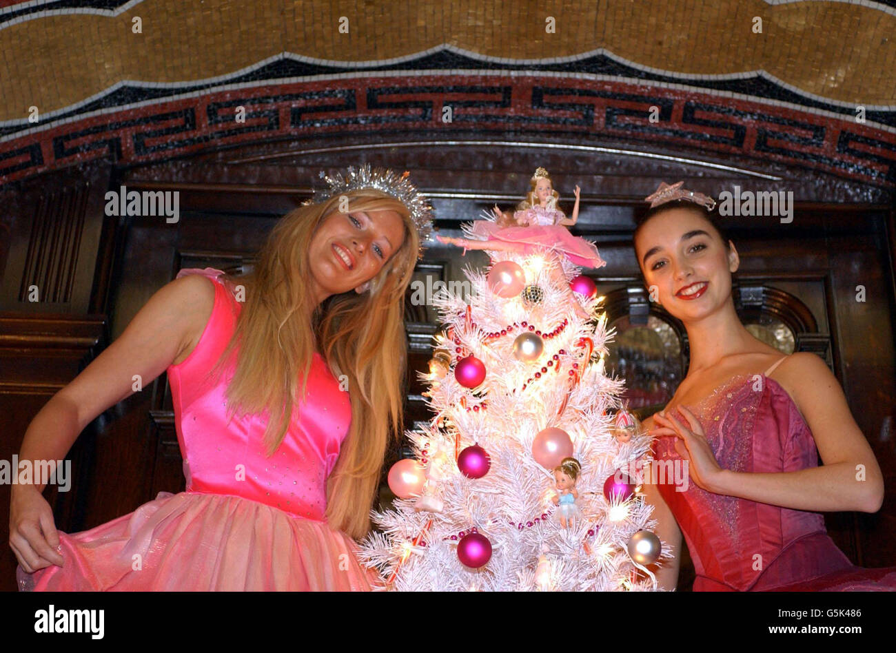 Sarah Louise Luxton who plays Barbie (left) with Caroline Duprot who plays Sugar Plum during a ...