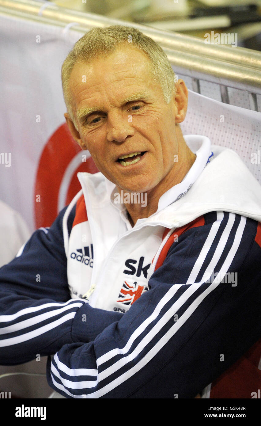 Great Britain's coach Shane Sutton during the UCI Track Cycling World ...
