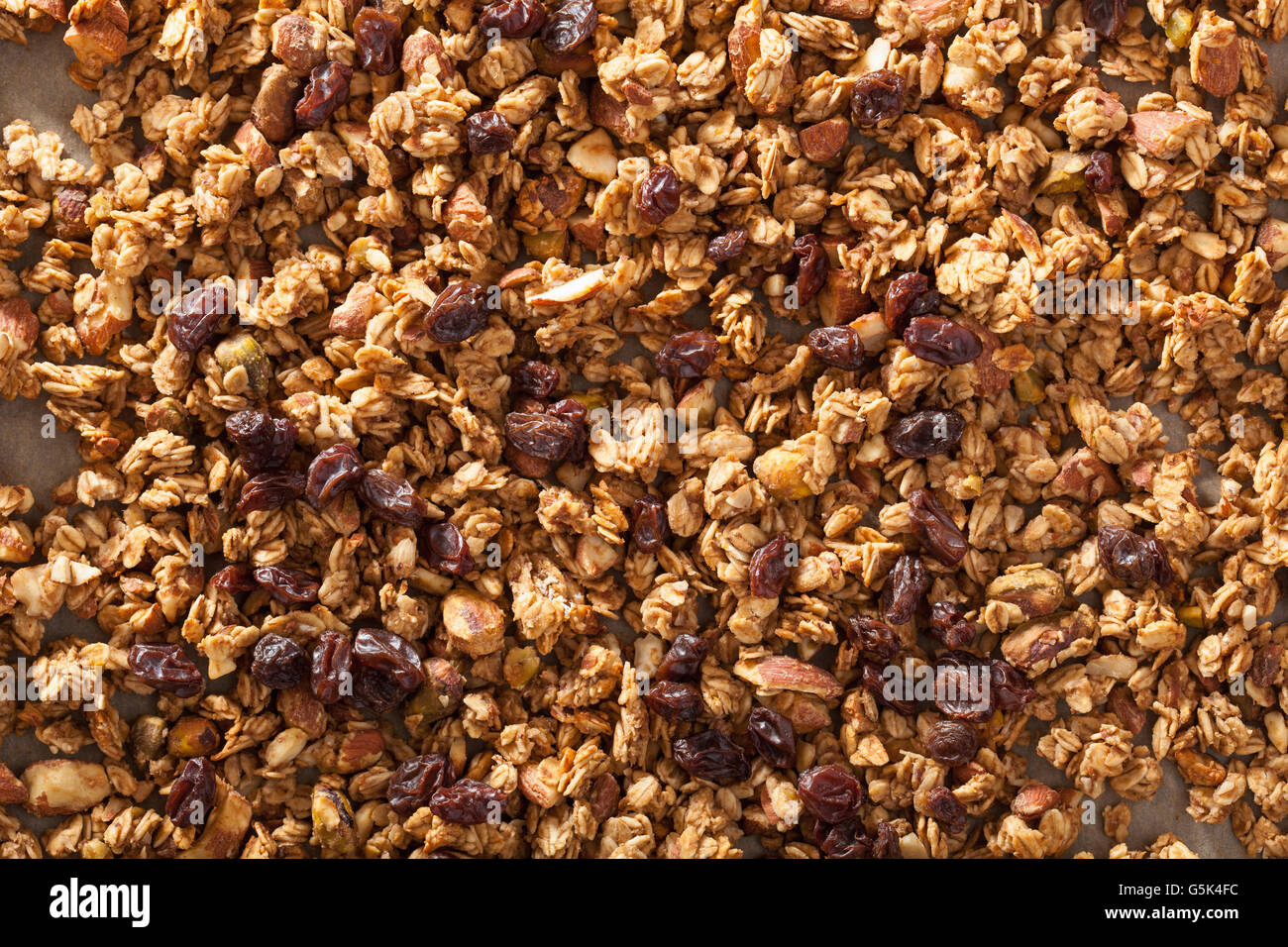 homemade healthy granola on backing paper background Stock Photo - Alamy