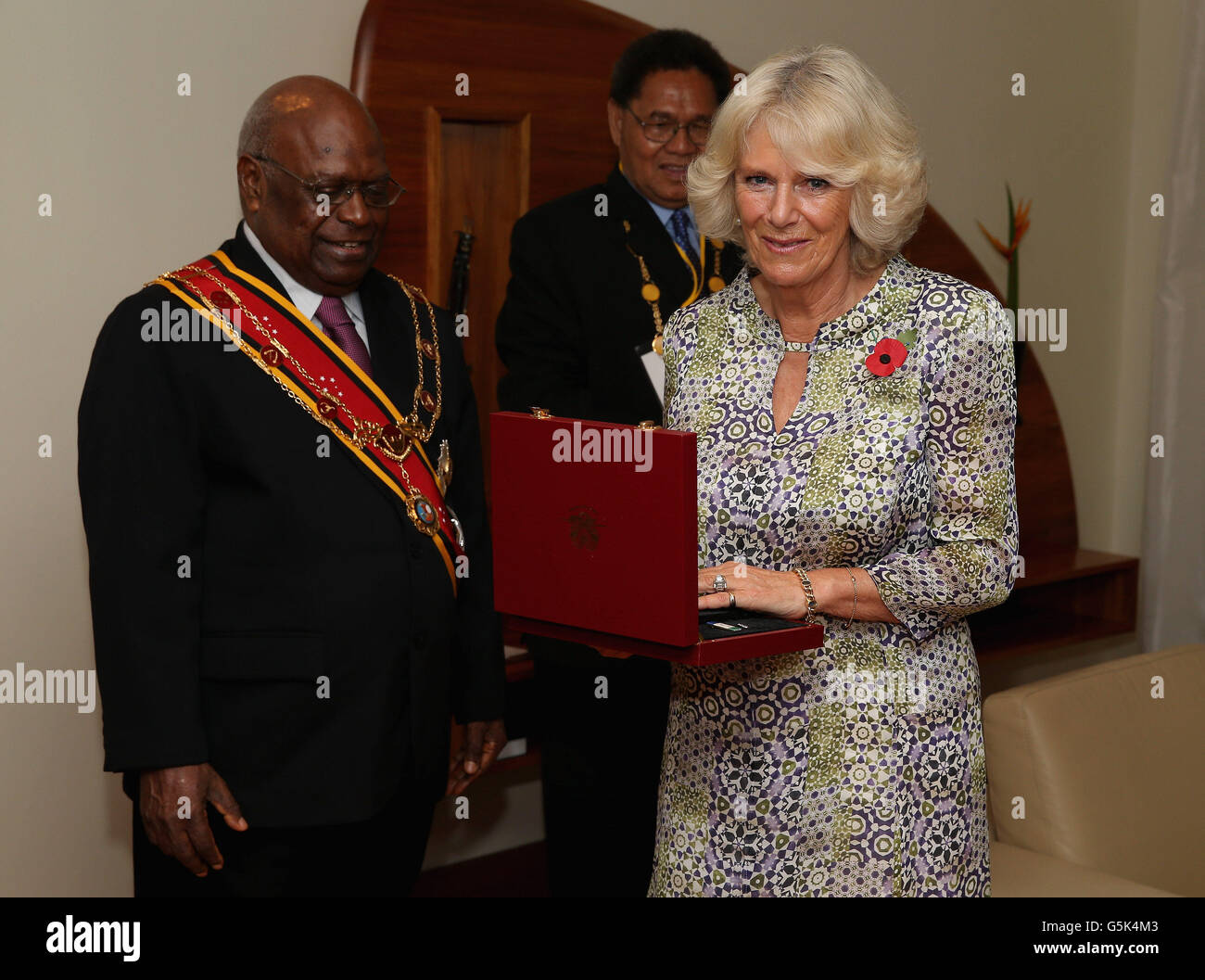 Duchess of Cornwall is presented with the Grand Companion of the Order ...
