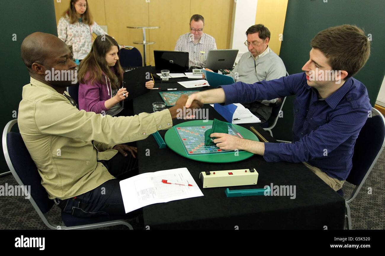 National Scrabble Championship final Stock Photo - Alamy