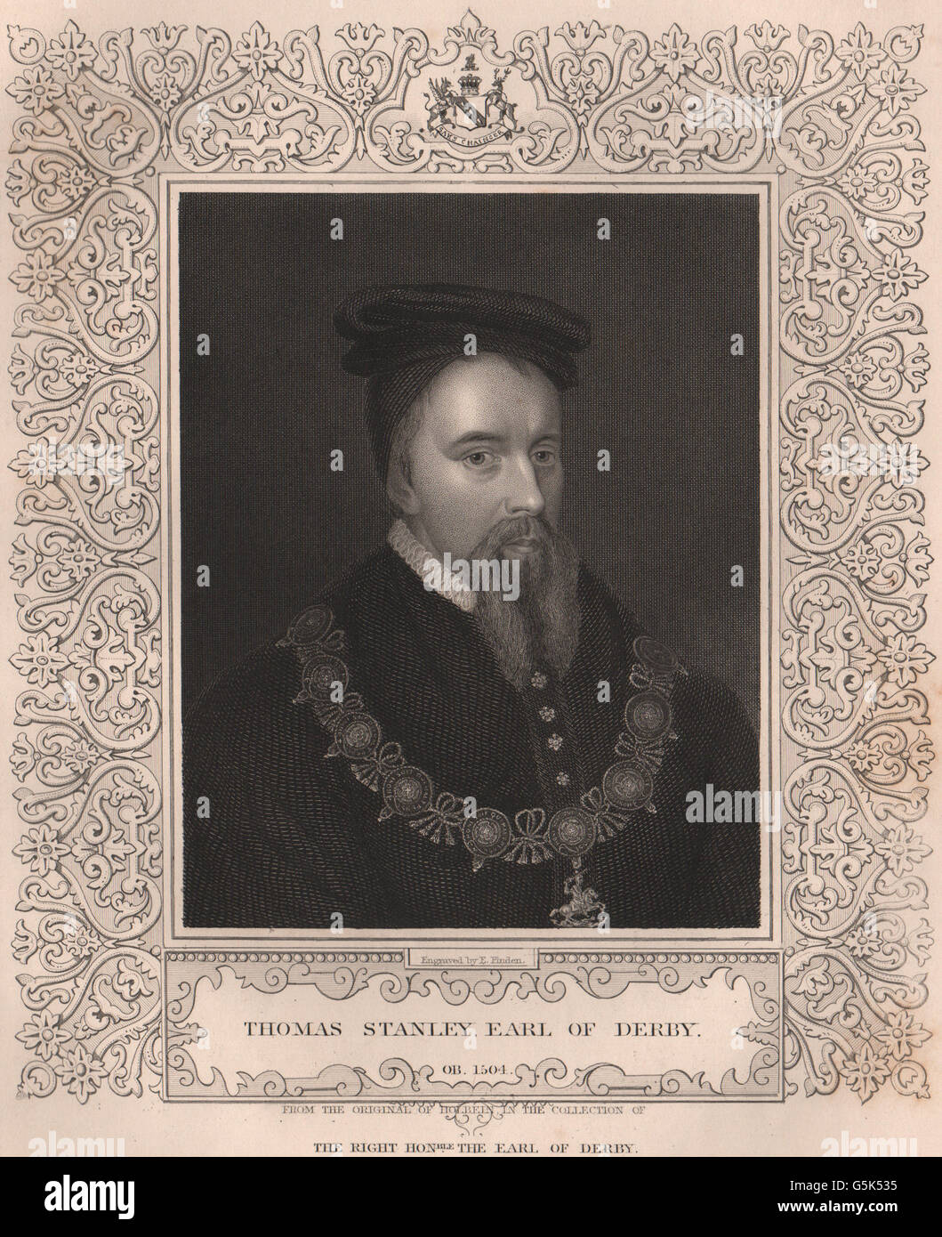 BRITISH HISTORY: Thomas Stanley, Earl Of Derby. TALLIS, antique print ...