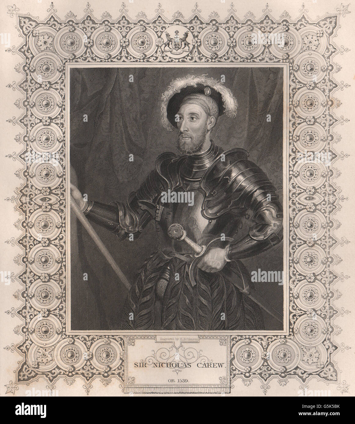 BRITISH HISTORY: Sir Nicholas Carew. TALLIS, antique print 1853 Stock ...