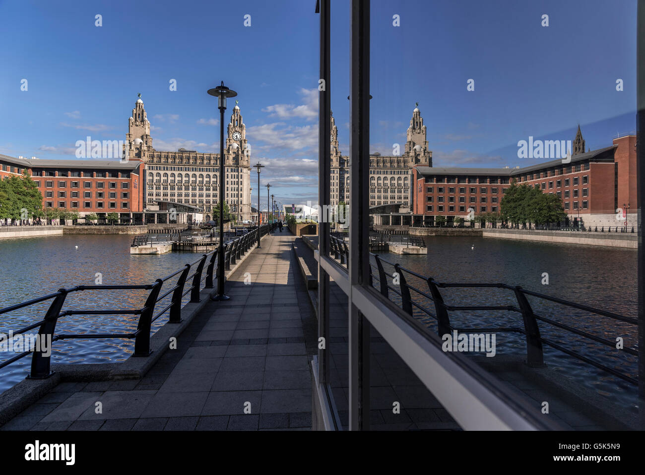 Liverpool Merseyside North West England. The Royal Liver building seen ...